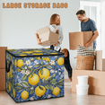 CURLYOOT Yellow Lemon Clothes Storage Bag, Large Blanket Storage ...