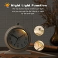 AYRELY Silent Small Desk Alarm Clock with Night Light, Vintage Metal ... AYRELY Silent Small Desk Alarm Clock with Night Light, Vintage Metal ...