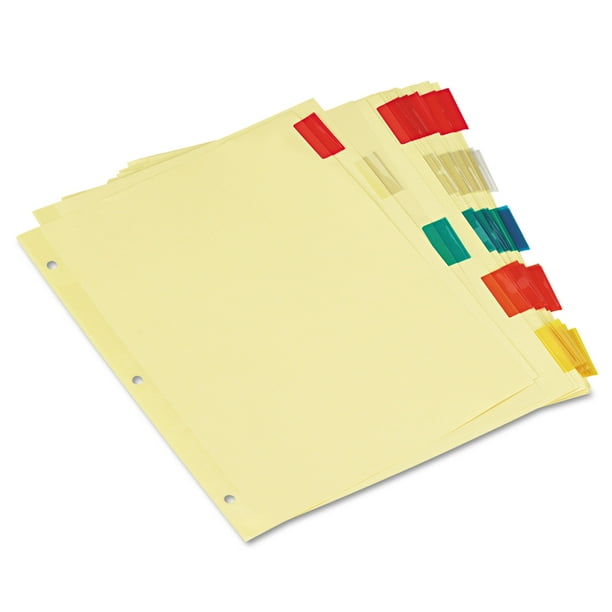 Universal Economical Insertable Index, Multicolor Tabs, 5-Tab, Letter ...