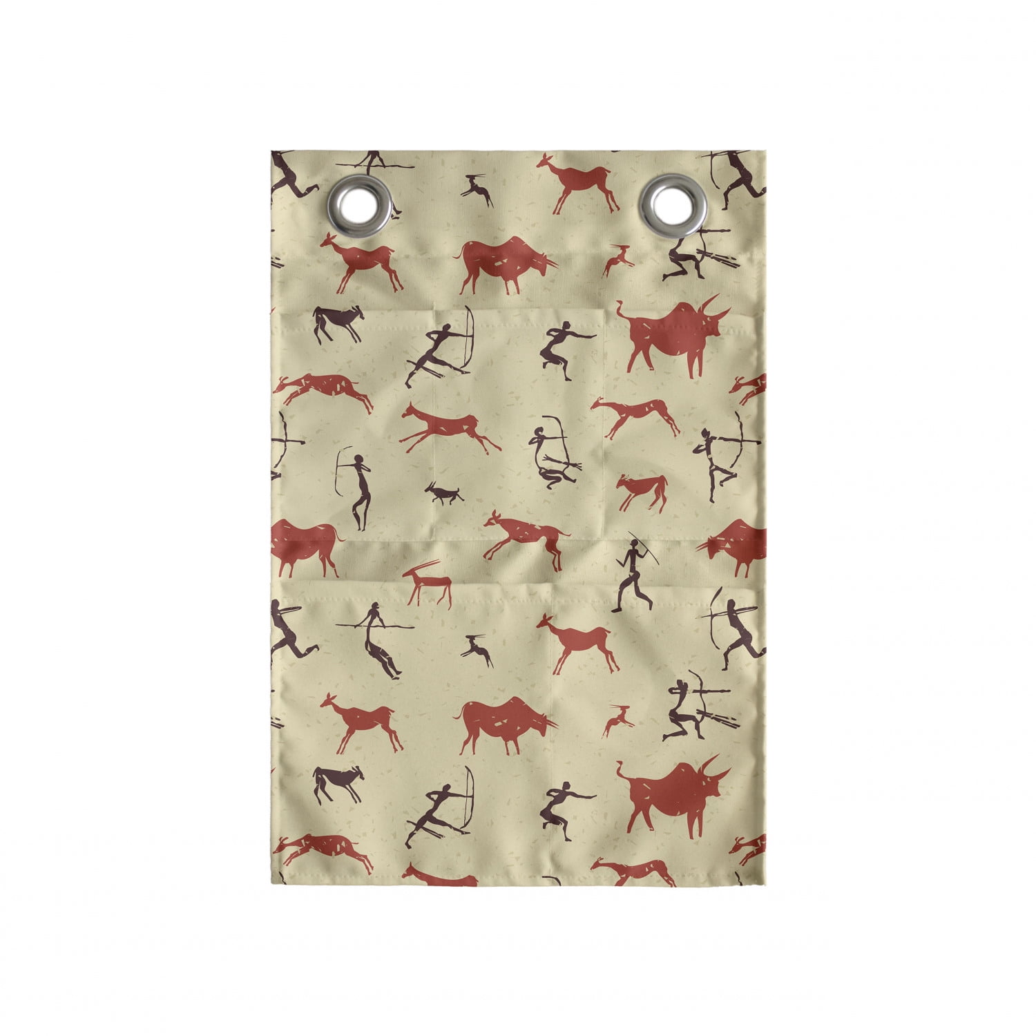 Deer Hunting Hanging Pocket Organizer, Prehistoric Bull Chasing ...