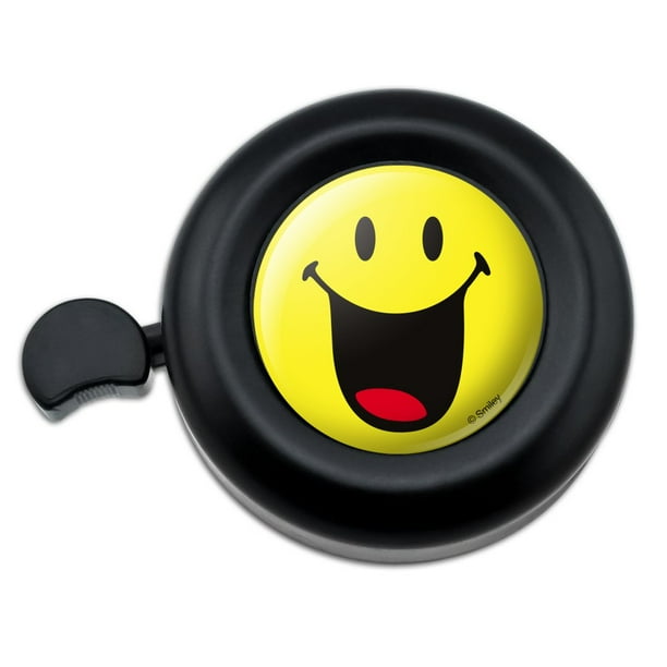 Smiley Smile Happy Mouth Tongue Yellow Face Bicycle Handlebar Bike Bell ...