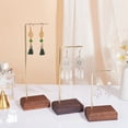 3 Sets 3 Styles Walnut Wood Dangle Earring Hanging Holder Jewelry ...