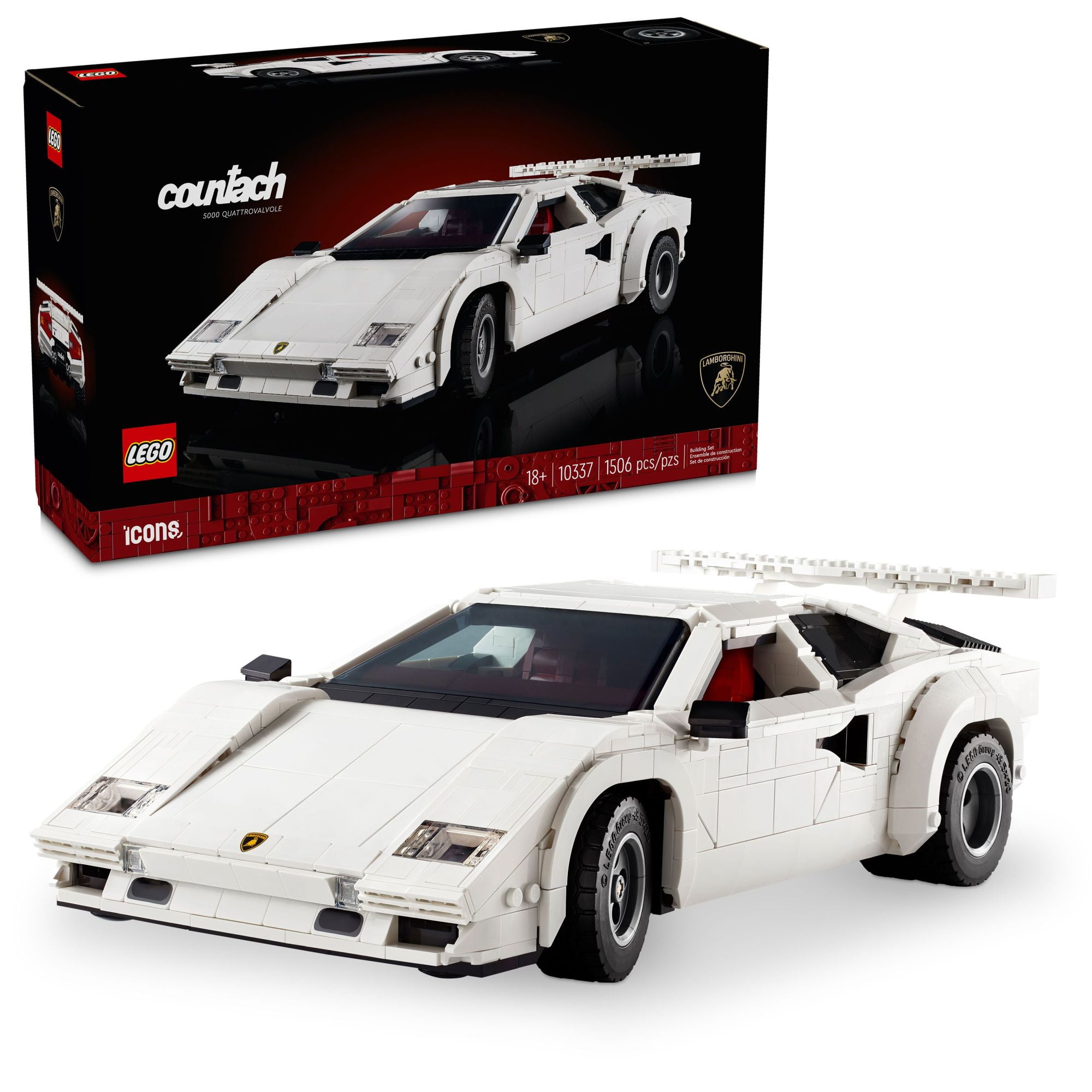 Click here for Lego Icons Lamborghini Countach 5000 Quattrovalvol... prices