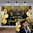 Graduation Photography Backdrop Banner,Black and Gold Graduation ...