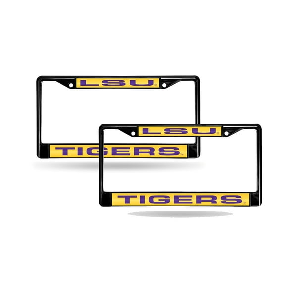 Louisiana State LSU Fighting Tigers Black Metal Laser License Plate ...