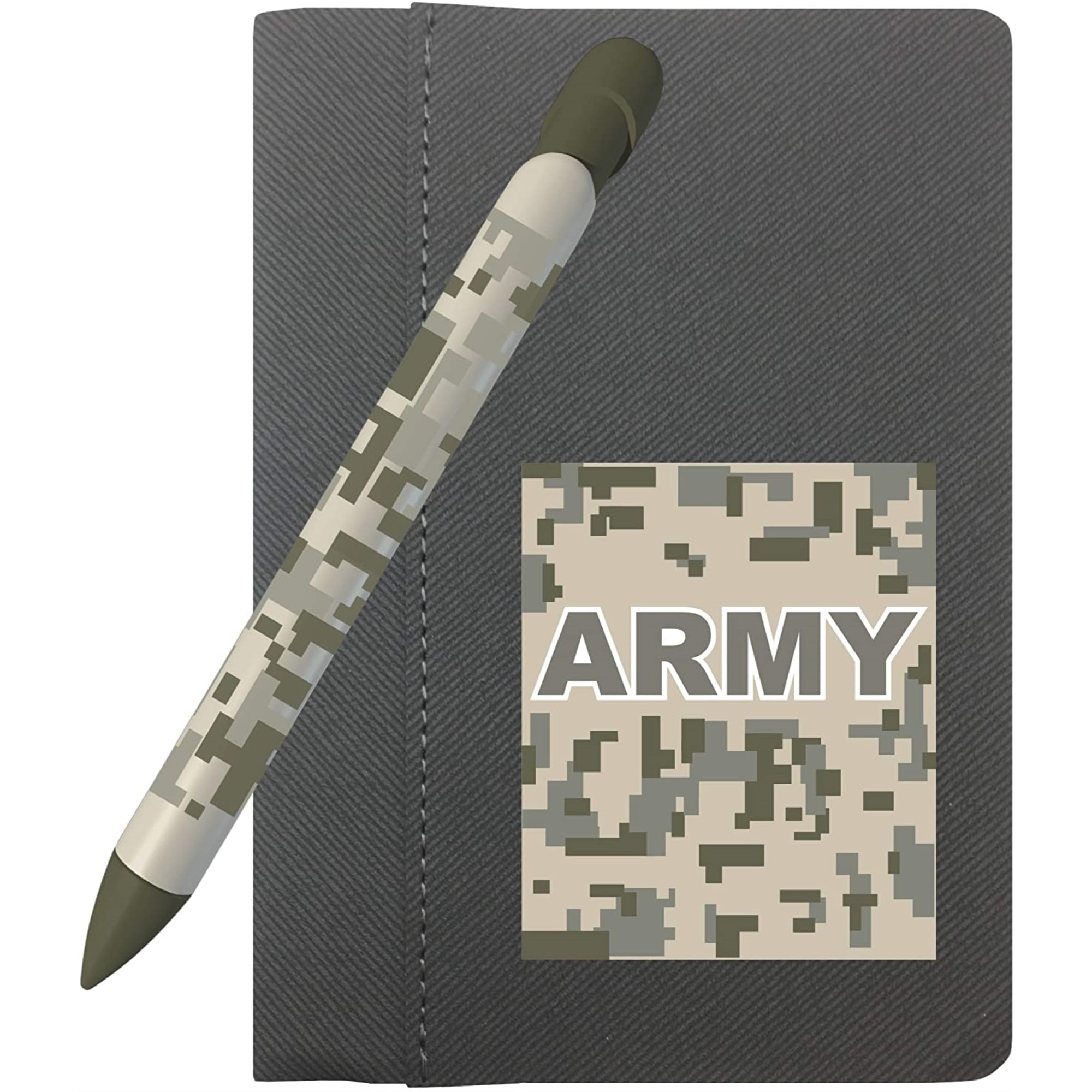 Greeting Pen Army Gift Set with 4" x 6" Notebook and 1 Rotating Message ...