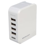 Merkury Innovations 4.9 Amp 4 USB Wall Charger, White - Walmart.com