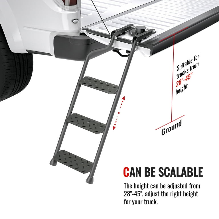 Foldable Pickup Truck Tailgate Ladder Rung Retractable, 60% OFF