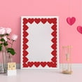 65.6ft Glitter Heart Bulletin Board Borders Red Heart Shaped Die-Cut ...