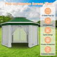 13' x 13' Pop-Up Gazebo, Hexagonal Canopy Shelter with 6 Zippered Mesh ...