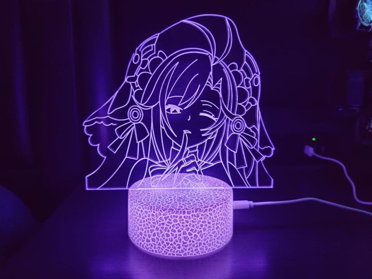 Custom Personalized LED Acrylic Desk Lamp Custom Anime Gaming Character ...