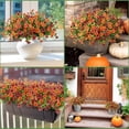 12 Bundles Outdoor Artificial Silk Flowers with Eucalyptus Stems, UV ...