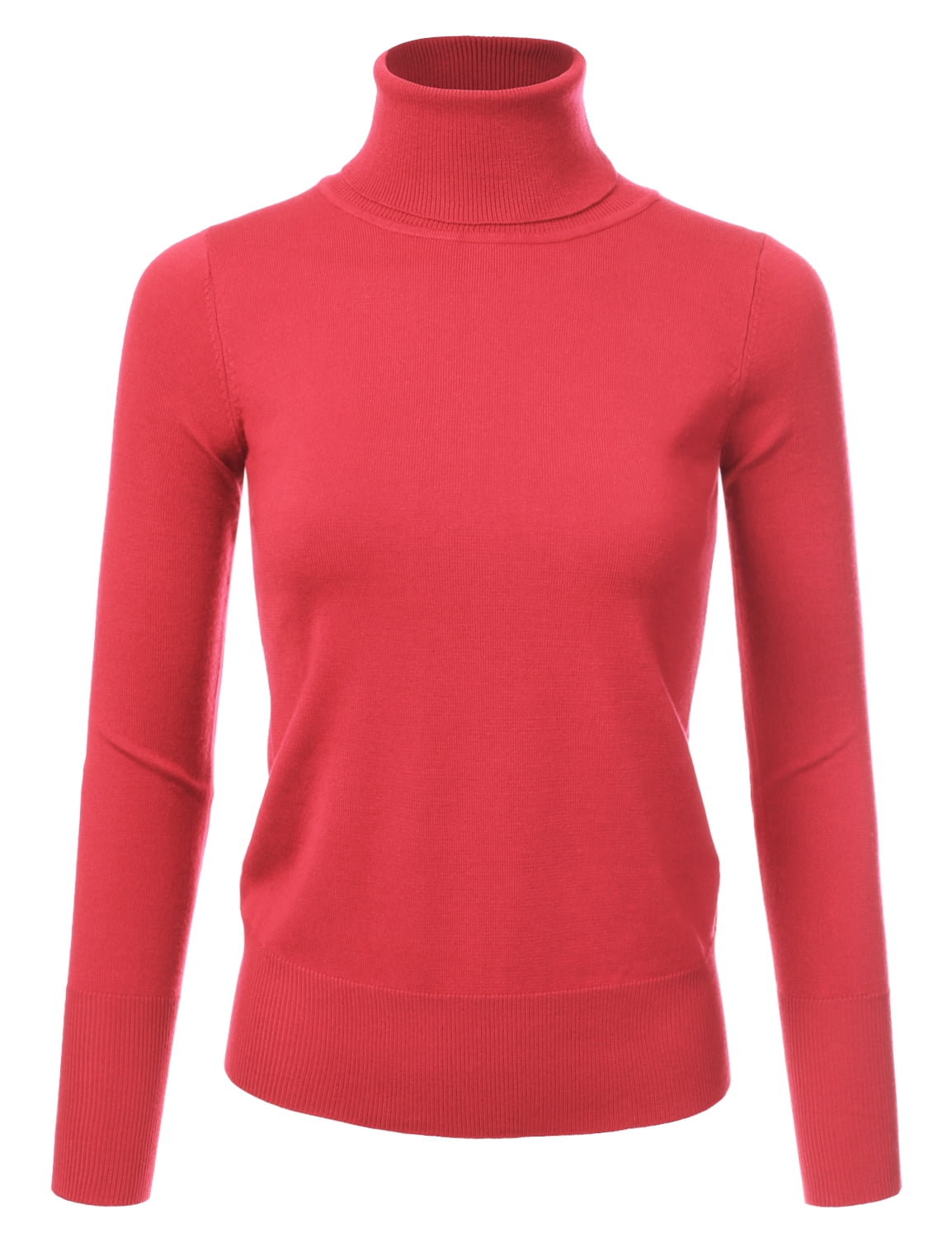 JJ Perfection Women s Stretch Knit Turtle Neck Long Sleeve Pullover jj-perfection-women-s-stretch-knit-turtle-neck-long-sleeve-pullover