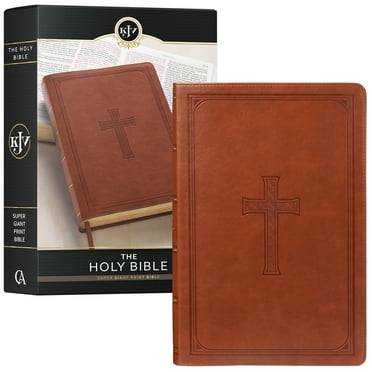 KJV Holy Bible, Giant Print Standard Size Faux Leather Red Letter Edition - Thumb Index & Ribbon ...