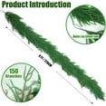 【Extra Full】 2Pcs 9FT Christmas Norfolk Pine Garland, Greenery Real Touch Decorations for Mantle ...