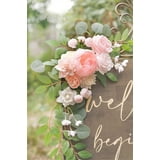 NOGIS Faux Flower Swag Set of 2 for Wedding Welcome Signs Floral ...