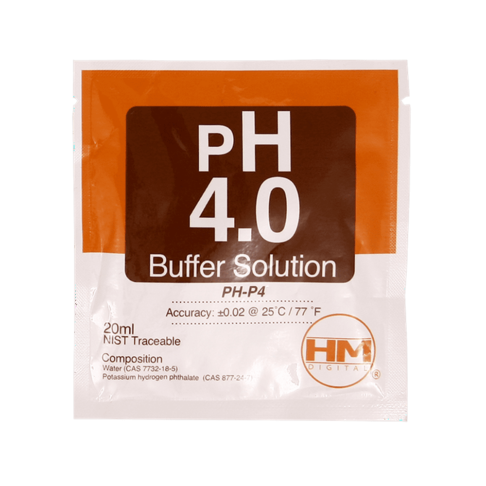 HM Digital PH 4.0 buffer solution PH-P4 20ml (1-pack) - Walmart.com ...