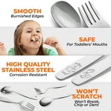 Zulay Kitchen Kids Silverware Set, Stainless Steel Spoons and Forks ...