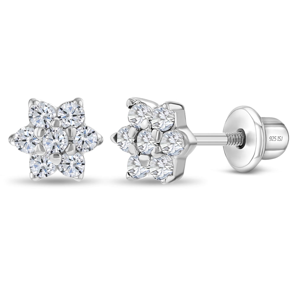 Click here for In Season Jewelry 925 Sterling Silver 5mm Cz Flowe... prices