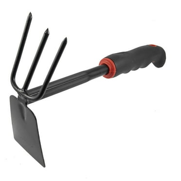Unique Bargains 12.1" Hand Held Rubber Handle 5 Tines Cultivator Rake ...