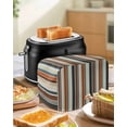Brown Orange Striped Toaster Cover 2 Slice, Small Kitchen Appliance ...
