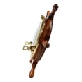 Nautical Vintage Wood and Brass 6 Spokes Ship Steering Helm Wheel Wall ...