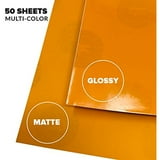 Permanent Vinyl Sheets 50 Pieces Adhesive Vinyl Paper 12" x 12" Pack ...