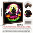 2D Flat, Neon Halloween Sign - Spooky Haunted House Jack-O'-Lanterns ...