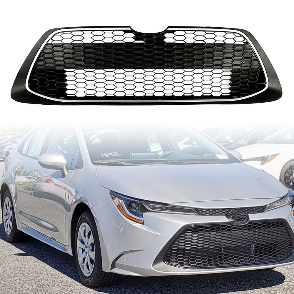 Black Front Bumper Lower Grille Honeycomb Mesh Fit For Toyota Corolla ...