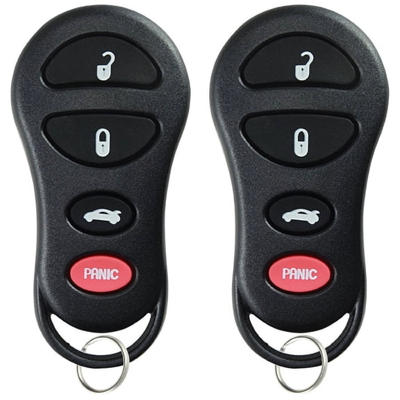 2 PACK - KeylessOption Keyless Entry Remote Fob Uncut Ignition Car Key ...