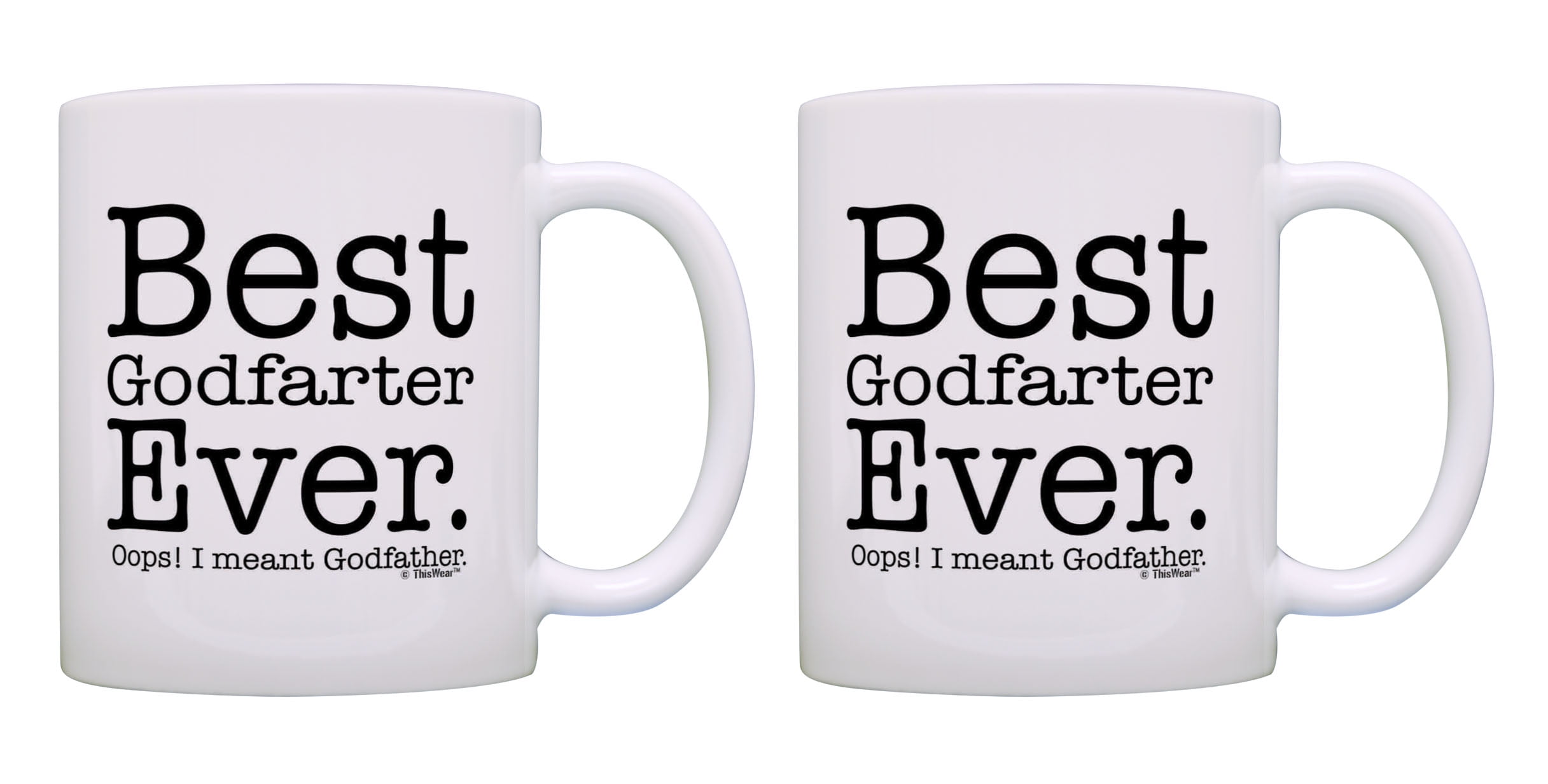 ThisWear Godfather Mug Set Best Godfarter Ever Oops I Meant Godfather ...