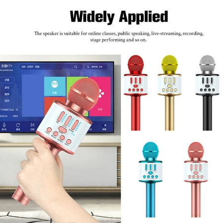 Wireless Microphone Bluetooth-compatible Handheld Speaker Home KTV ...