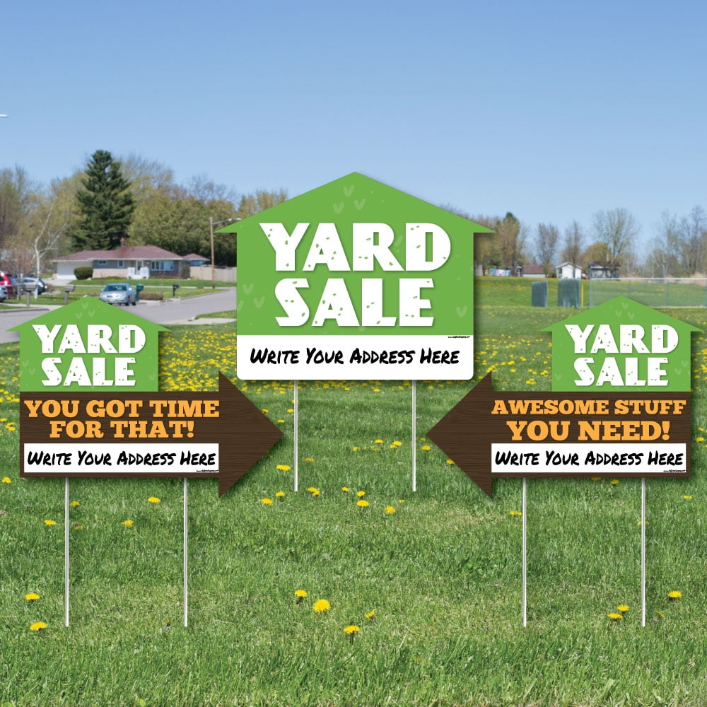 Big Dot Of Happiness Yard Sale Signs Yard Sign With Stakes Double Big Dot Of Happiness Yard Sale Signs Yard Sign With Stakes Double