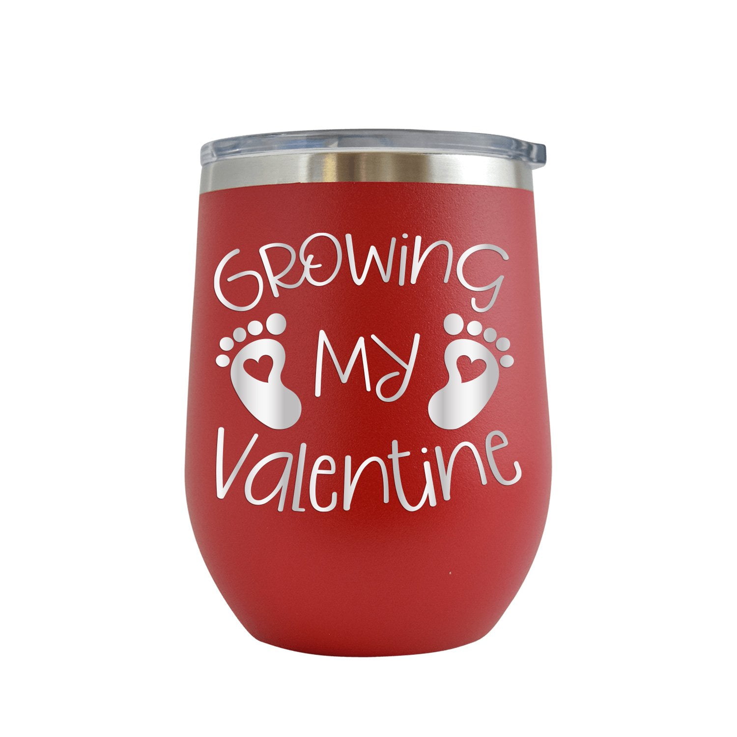 Growing My Valentine - Engraved 12 oz Red Wine Cup Unique Funny ...