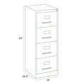 Hirsh Pro 26.5" Deep 4 Drawer Legal Width Metal Vertical File Cabinet ...