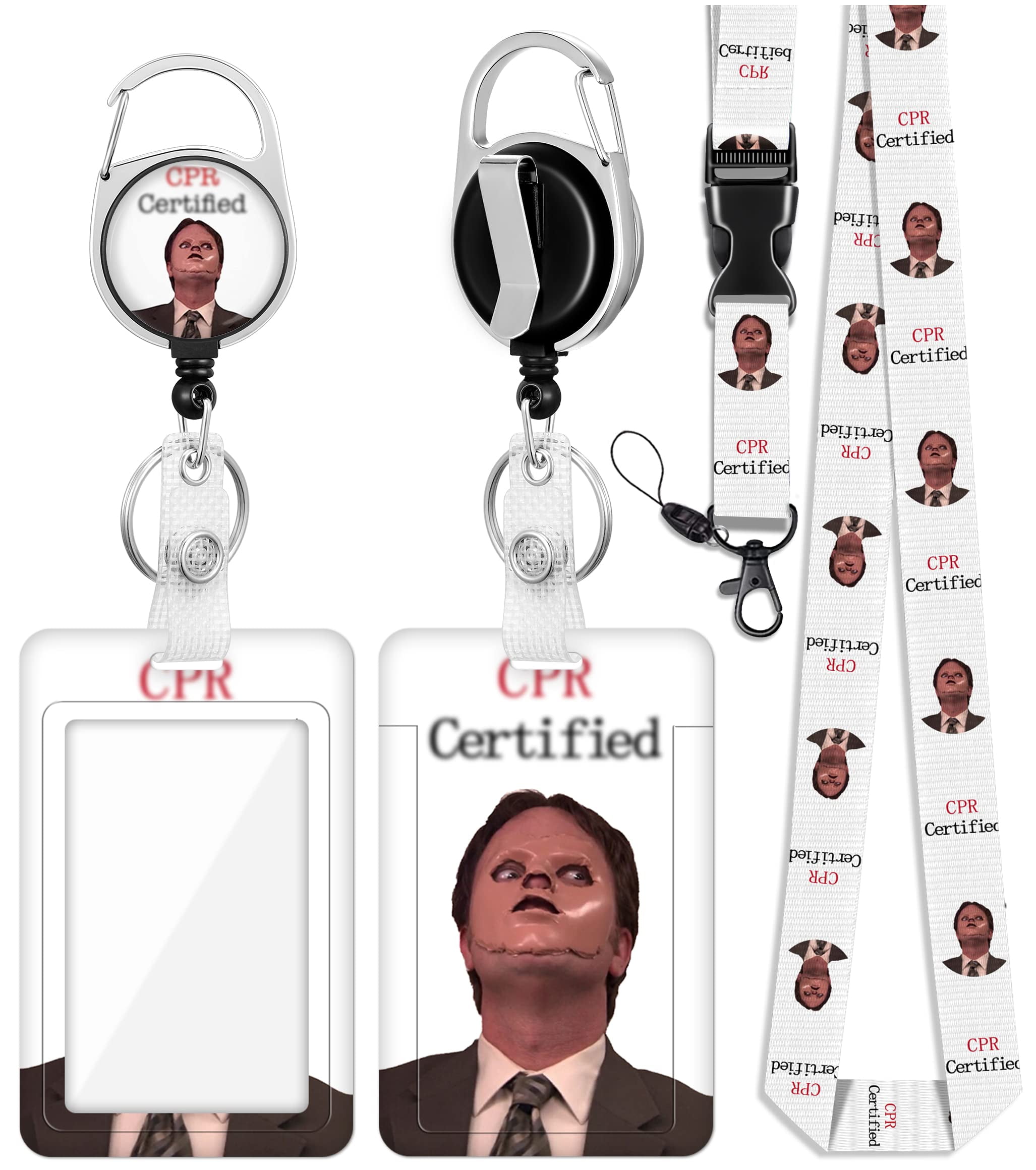 ID Badge Holder with Lanyard and Retractable Badge Reel Clip, Funny CPR ...