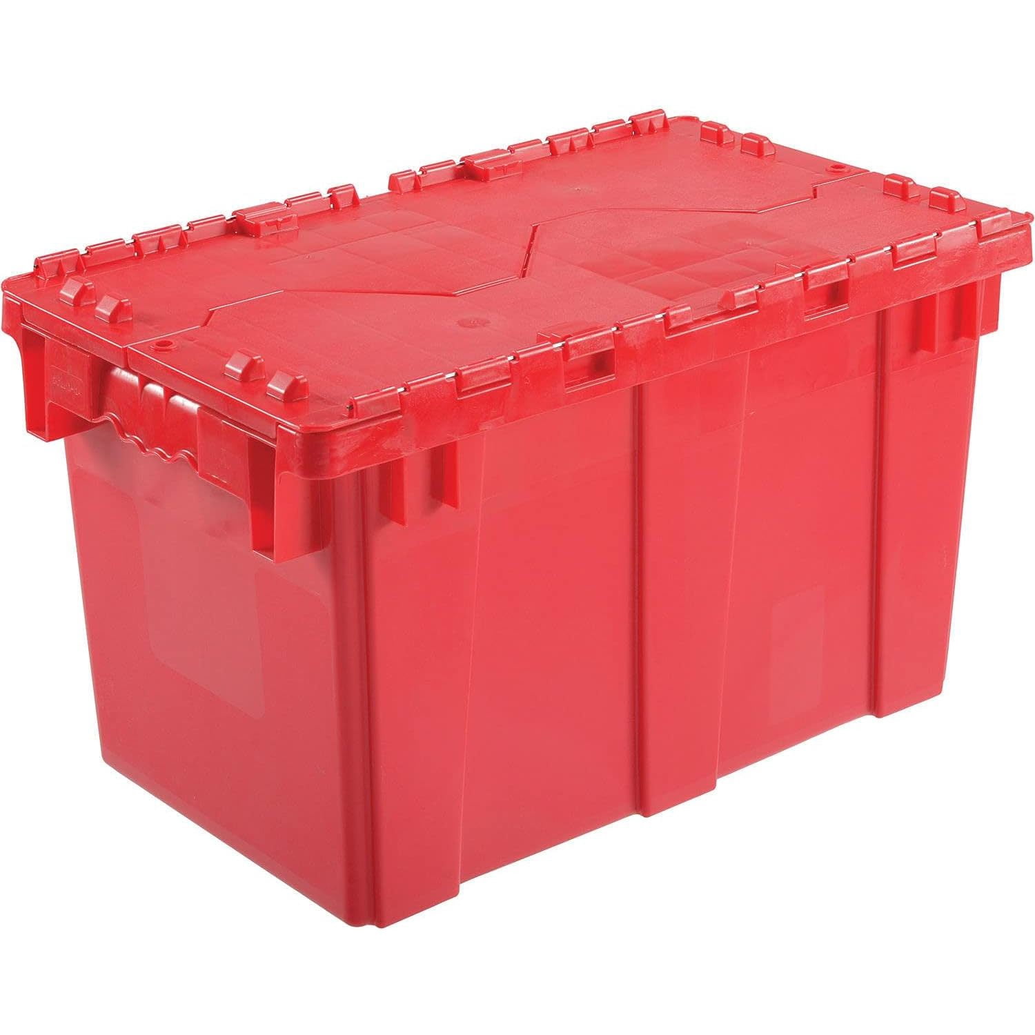 Distribution Container with Hinged Lid, 22-3/8x13x13, Red - Walmart.com