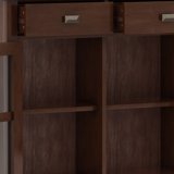Simpli Home Artisan Solid Wood 36 inch Wide Storage Cabinet in Russet ...