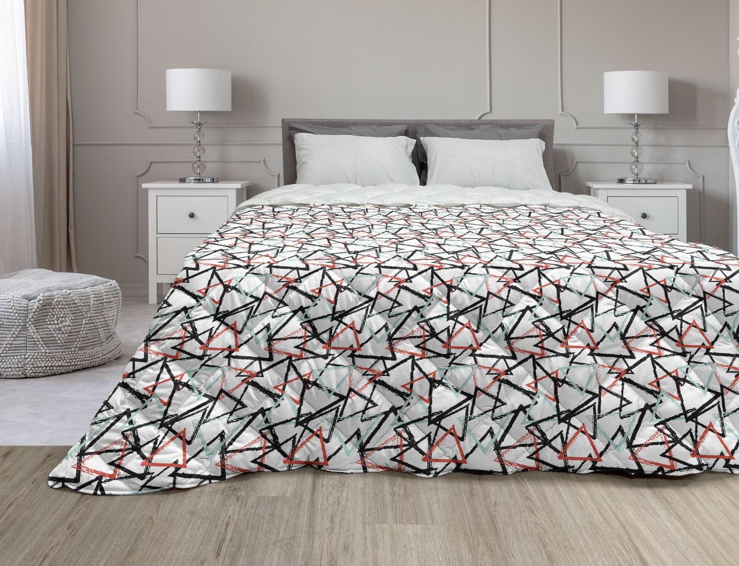 Animal Down Alternative Comforter, Cartoon Style Fauna of Savannah ...