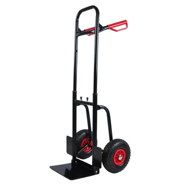 Hand Truck Dual Purpose 2 Wheel Dolly Cart and 4 Wheel Push Cart with ...