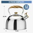 MaxGear Stovetop Whistling Tea Kettle 2.5 Liter Food-Grade Stainless ...