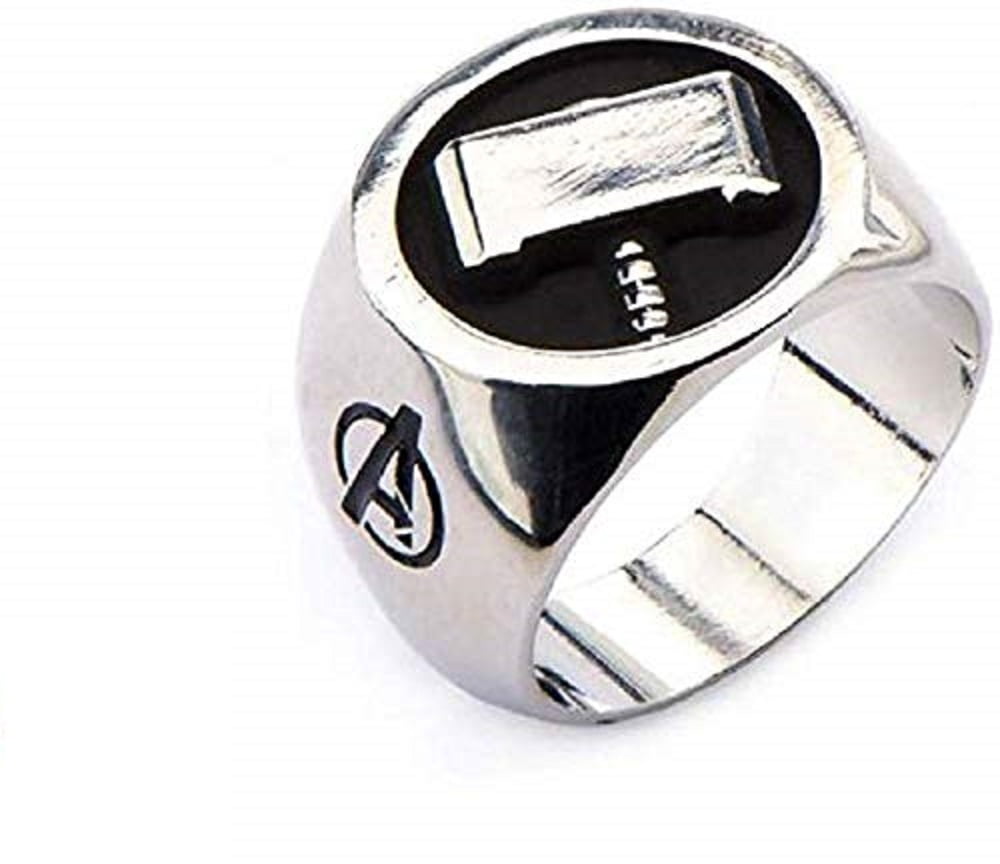 Thor Hammer Symbol - Stainless Steel Officially Licensed Mens Ring ...