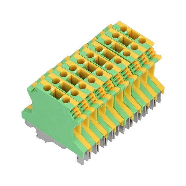 DIN Rail Mount Terminal, Easy Installation Conductivity Flame Retardant Grounding Terminals 32A ...