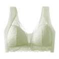 XIYON Bras For Women Seamless Front Closure Lace Push Up Fixed Cup Bra ...