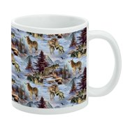 Pacific Giftware 4" Wilde One Wolf New Bone China Porcelain Coffee ...