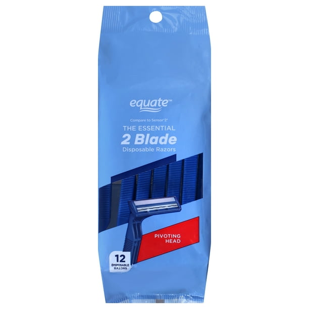 Equate The Essential 2 Blade Disposable Razors, 12 count - Walmart.com