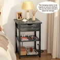 Homieasy 2-Pack Nightstands with Charging Station, USB Ports, Flip Top ...