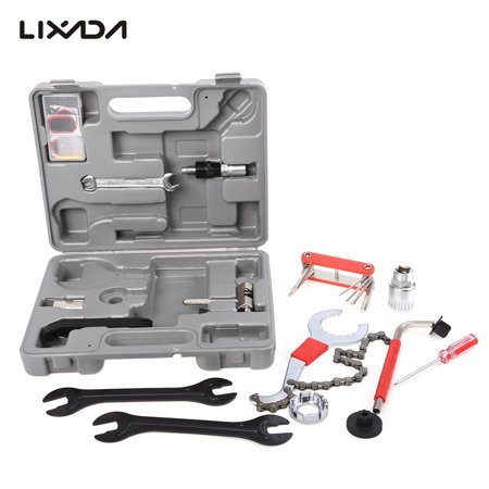 Lixada Professional Universal Home Outdoor Multi-function Purpose Bike Bicycle Tool Kit Set ...