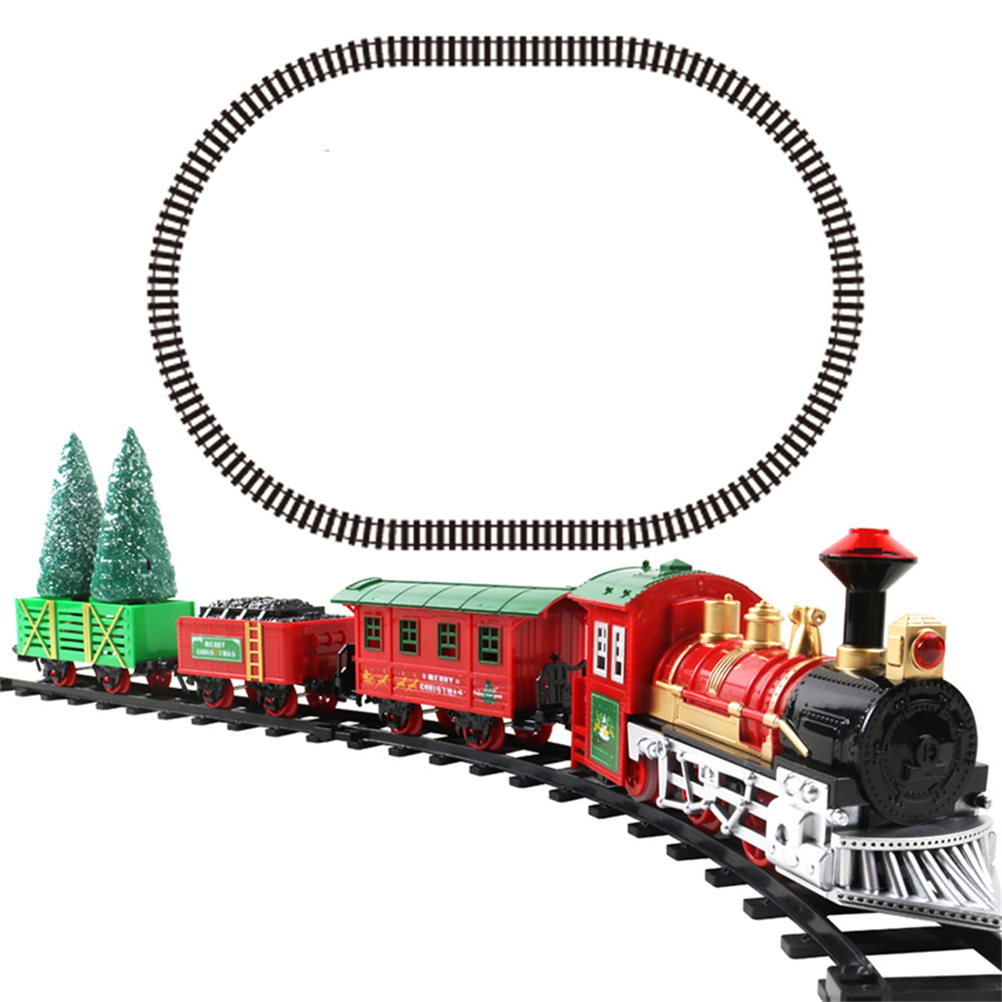 Multitrust Kid Christmas Cartoon Toy, Train Electric Rail Sounding ...