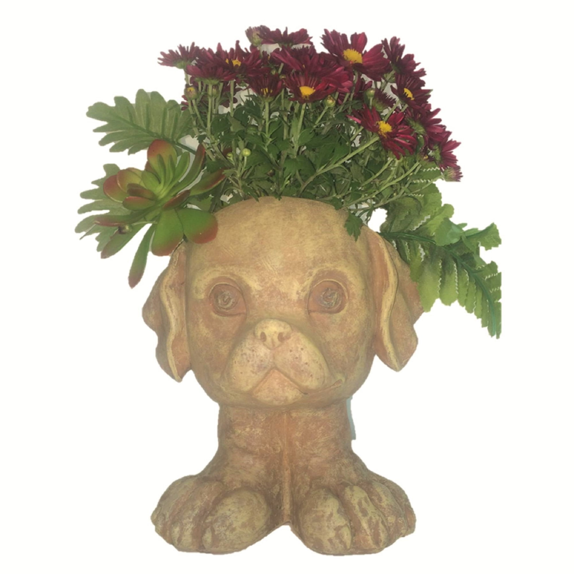 Homestyles 12 in. Stone Wash Muttley the Dog Muggly Animal Statue ...